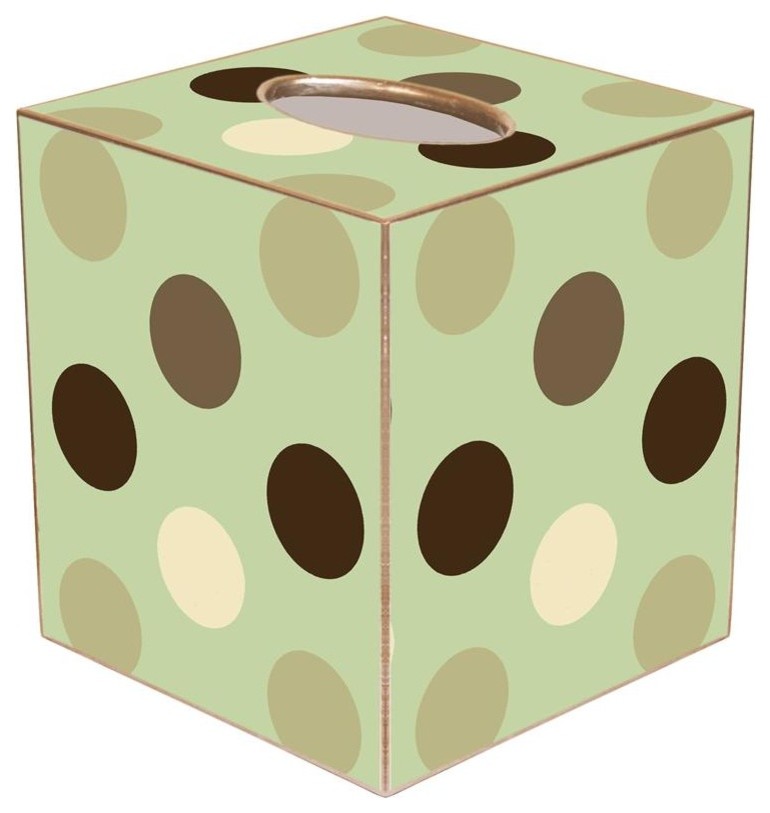 TB1237 - Giant Sage Dots Tissue Box Cover - Traditional - Tissue Box ...