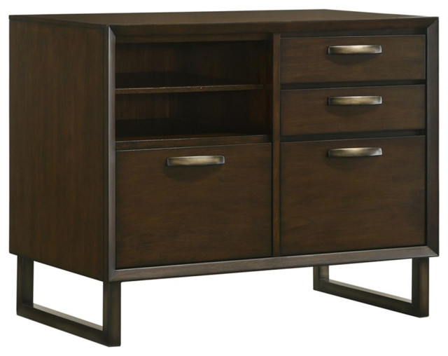 Coaster Marshall 4-drawer Wood File Cabinet Dark Walnut and Gunmetal ...