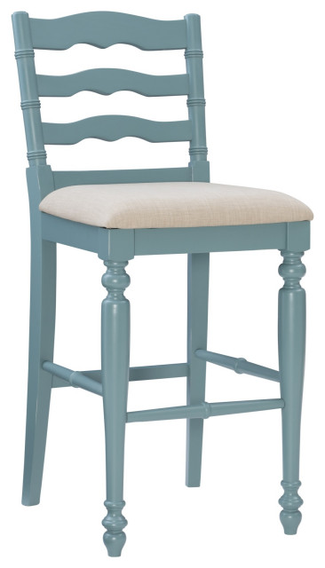 Marino 30" Antique Blue Bar Stool - Traditional - Bar Stools And ...