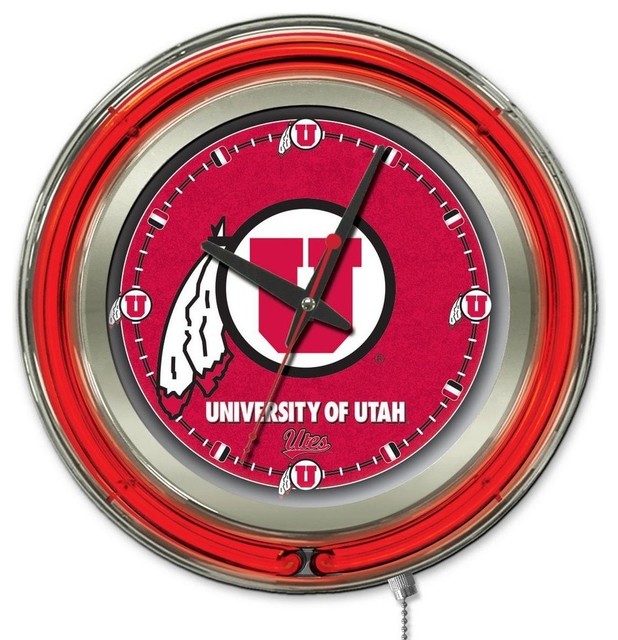 Utah Neon Clock - Contemporary - Wall Clocks - by Holland Bar Stool ...