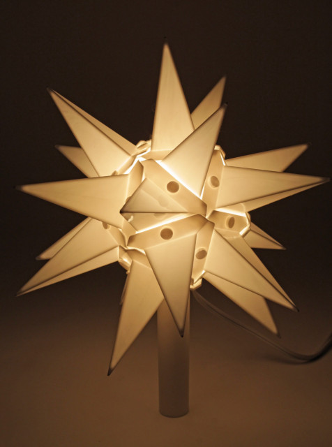 Candle Cup 10 White Moravian Star Tree Topper - Sixteen Spire Count ...