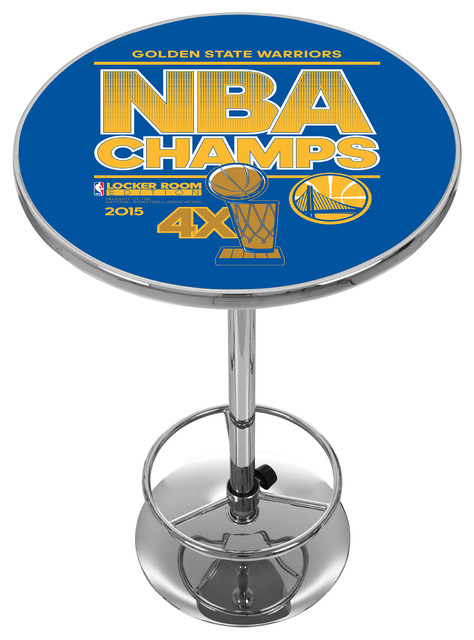 2015 NBA Champs Golden State Warriors Chrome Pub Table - Traditional ...