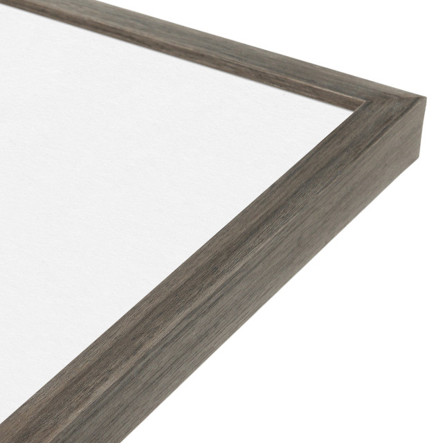 Gray Oak 13/16" Arber Picture/Gallery Frame with Bright White Mat, 16 ...