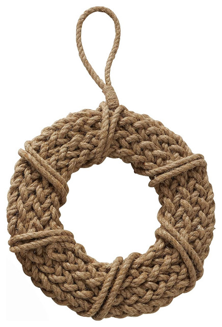 Jute Braided Rope Wreath - Beach Style - Wreaths And Garlands - by ...