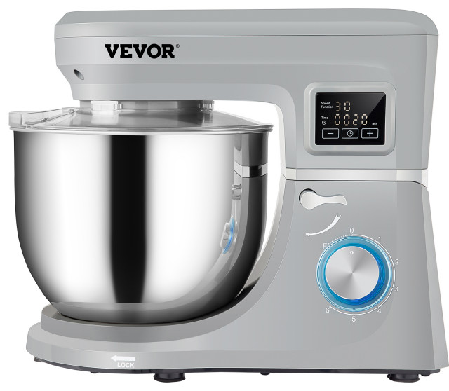 VEVOR 660W Stand Mixer 6-Speed Tilt-Head Dough Mixer 7.4 Qt Bowl 3 ...
