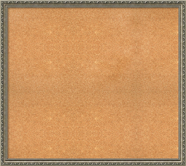Framed Cork Board Small Large Parisian Silver Wood Traditional