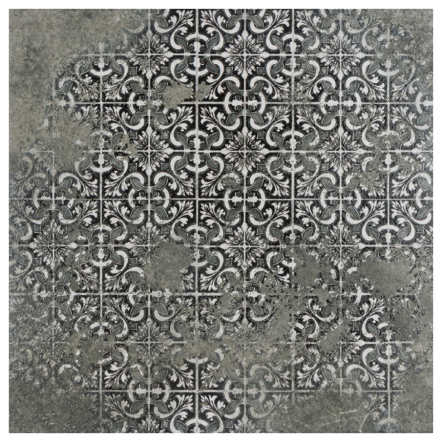 Antigua Deco Porcelain Floor and Wall Tile Sample - Farmhouse - Tile ...