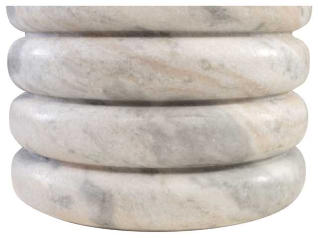 Marble Tiered Table / Stool, Versmissen Bibendum - Traditional - Accent ...
