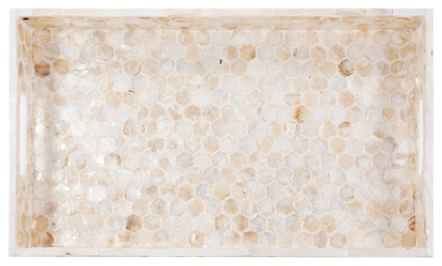 Rectangular Capiz Shell Tray - Beach Style - Serving Trays - by GwG ...