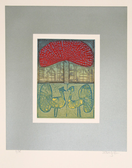 Arun Bose, Emerald Altar, Etching - Contemporary - Fine Art Prints - by ...