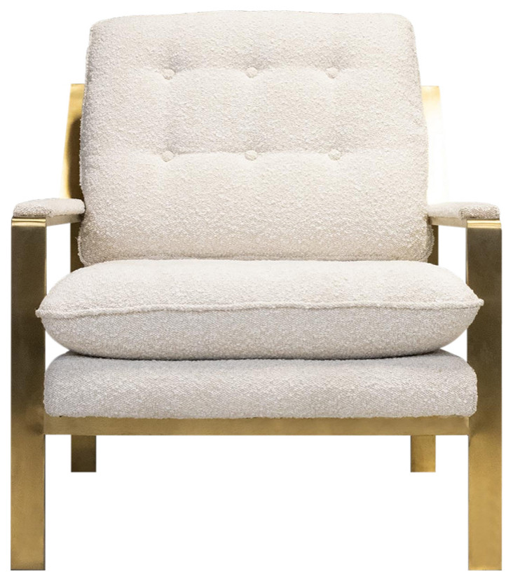 Bayou Boucle Chair, Brushed Gold - Contemporary - Armchairs And Accent ...
