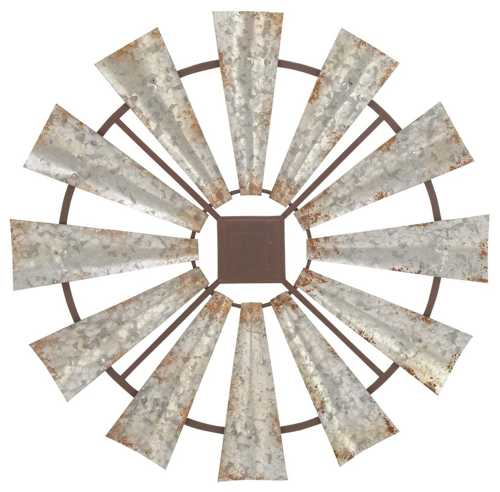 Farmhouse Silver Metal Wall Decor 22615, 30" x 1" x 30" - Farmhouse ...