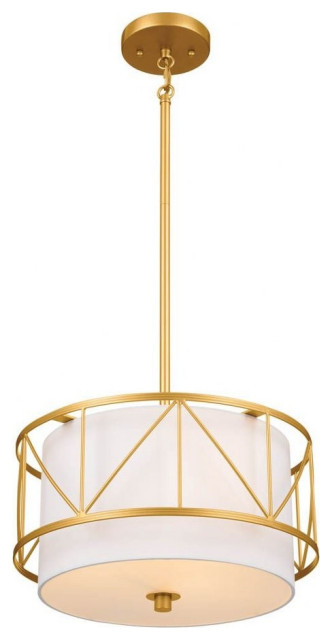 3 Light Convertible Pendant In Art Deco Style-9 Inches Tall-Classic ...