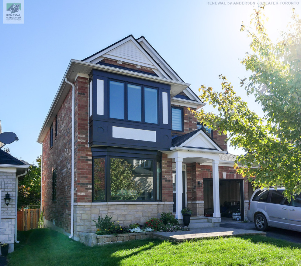 New Black Windows in Terrific Brick Home - Renewal by Andersen Greater ...
