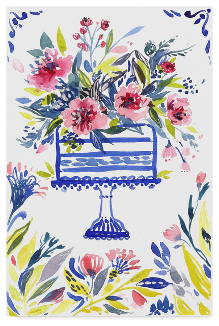 "Peonies Cake" by Irina Trzaskos Studio, Canvas Art, 30"x47 ...