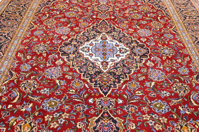 Persian Rug Keshan 13'2"x8'0" Hand Knotted, 13'2"x8'0" - Traditional ...
