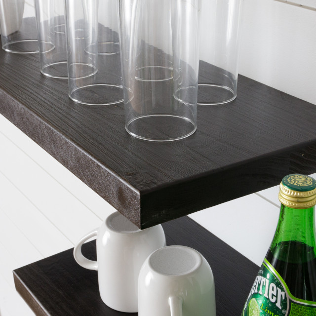 Chester 24" and 30-inch Wide Rustic Floating Wall Shelf, Set of 2 ...