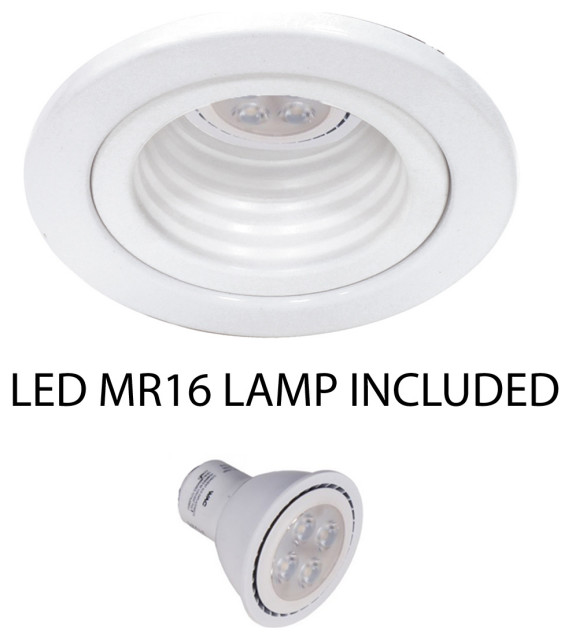 2.5in Round Step Baffle Trim, White - Recessed Trims - by Buildcom | Houzz