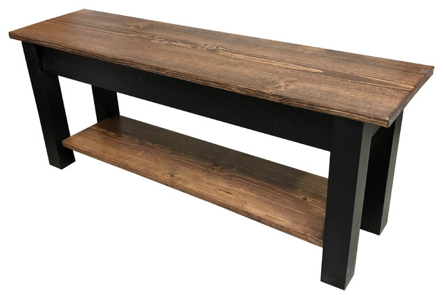 Laurent Bench With Shelf, 24" - Transitional - Accent And Storage ...