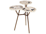 Contemporary Bronze Petrified Stone Accent Table 91965 - Rustic - Side ...