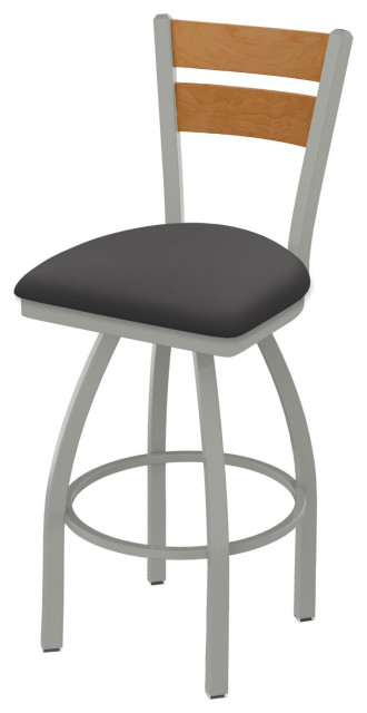 Holland Bar Stool Thor Swivel Counter Stool In Anodized Nickel 83225ANMedMpl004 - Transitional ...