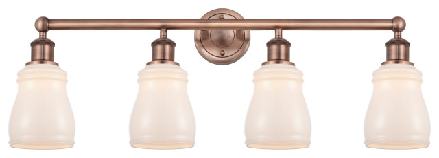 Ellery 4-Light 32" Bath Vanity Light, Antique Copper Finish ...