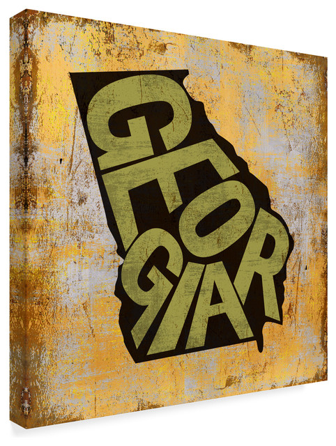 Art Licensing Studio 'Georgia Word Map' Canvas Art, 18"x18 ...