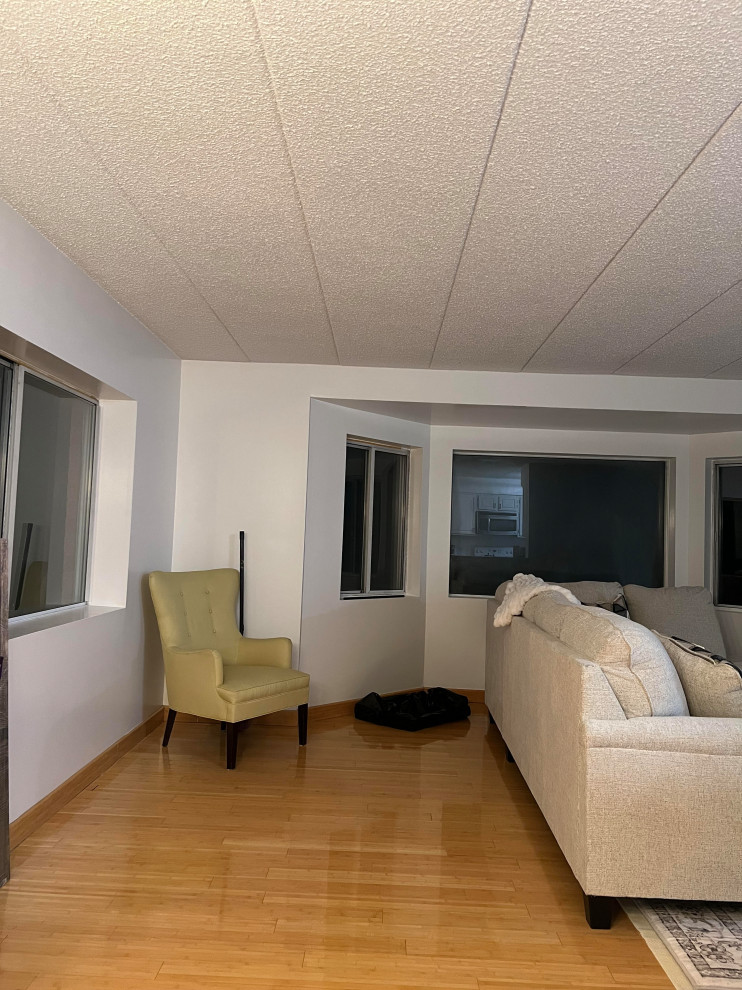What to do with awkward space between window and behind a couch