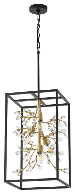 Modern Crystal Pendant Light Kitchen Island Lighting With Metal Frame ...