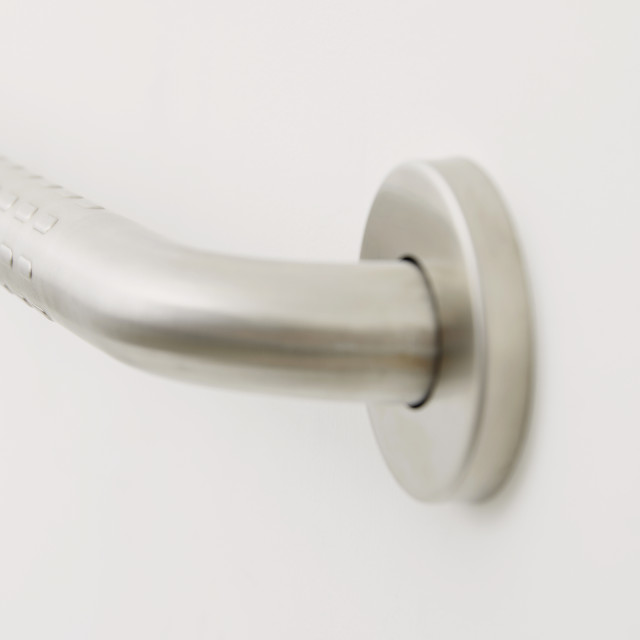 ADA Bathroom Shower Grab Bar With Safety Grip, Satin, 42" - Industrial ...