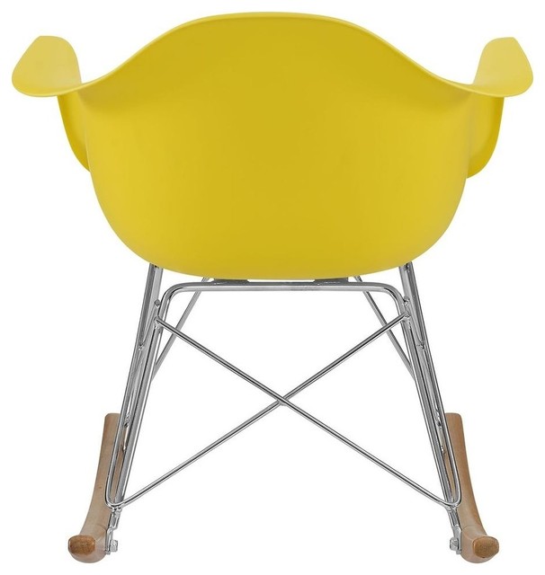 Modern Yellow Rocker Kids Chair, 17.5"Lx16.5"Wx18.5"H - Contemporary ...