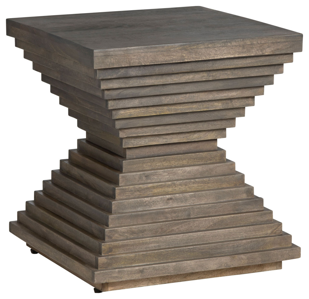 Highland Park Mango Wood End Table, Brown - Rustic - Side Tables And ...