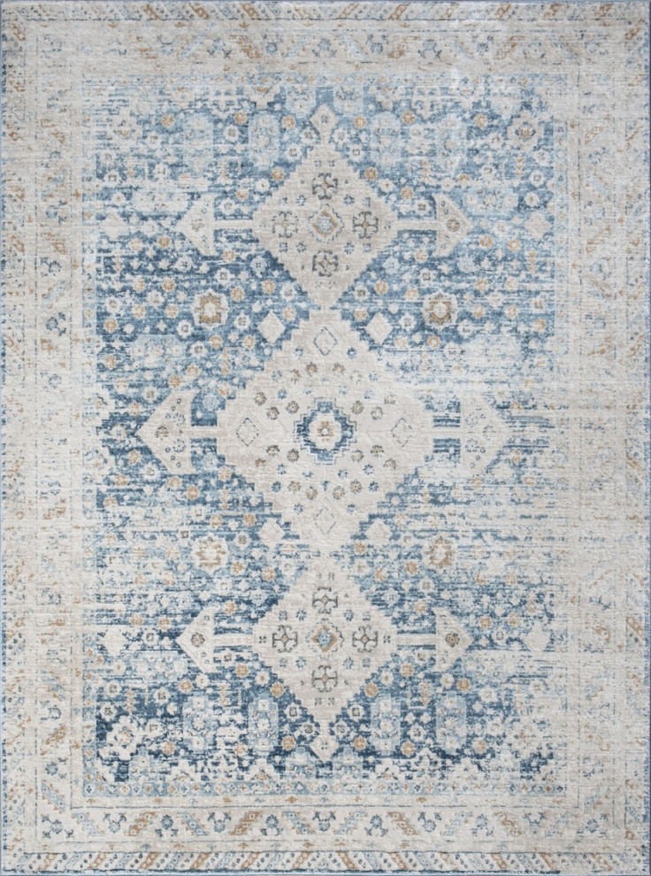 Generations GEN7003 Blue 7 ft. 10 in. x 10 ft. 3 in. Area Rug, 7'10'' x ...