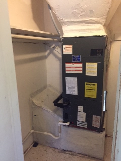 Need ideas to hide AC unit in the walk in closet