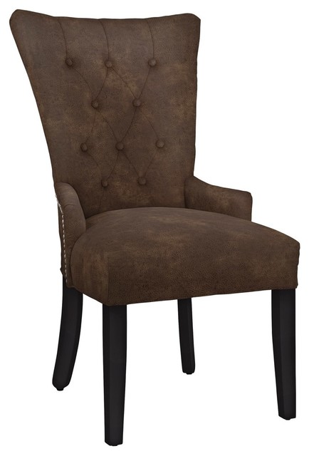 Modern Hekman Woodmark Sandra Dining Chair With Dark Nickel Nailhead ...