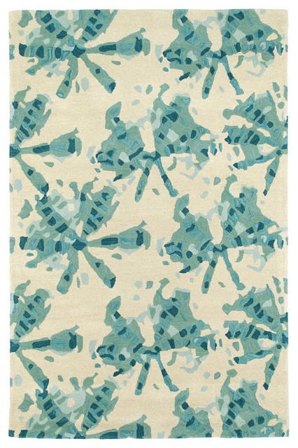 Kaleen Pastiche Collection Rug, Turquoise, 9'x12' - Contemporary - Area ...