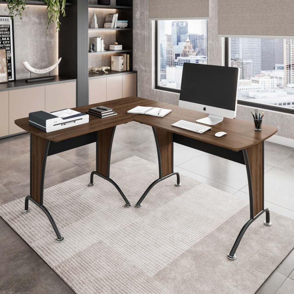 Techni Mobili Deluxe L-Shaped Desk - Contemporary - Desks And Hutches ...