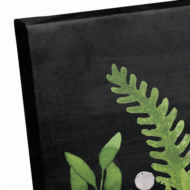 Greenery On Dark Background 18x12 Canvas Wall Art - Contemporary ...