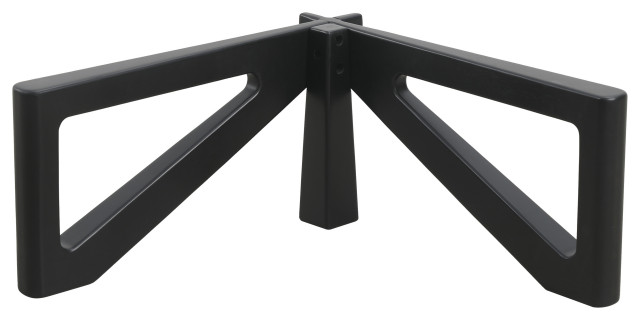 LeisureMod Imperial Interlocking Wooden Triangle Coffee Table Base ...