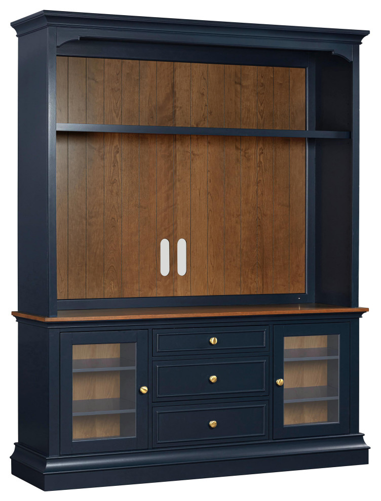 Hudson Blue Entertainment Center - Contemporary - Entertainment Centers ...