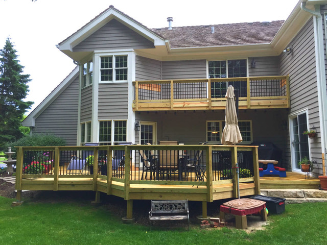 Two Story Wood Deck Design by Archadeck of Chicagoland - Chicago - by ...