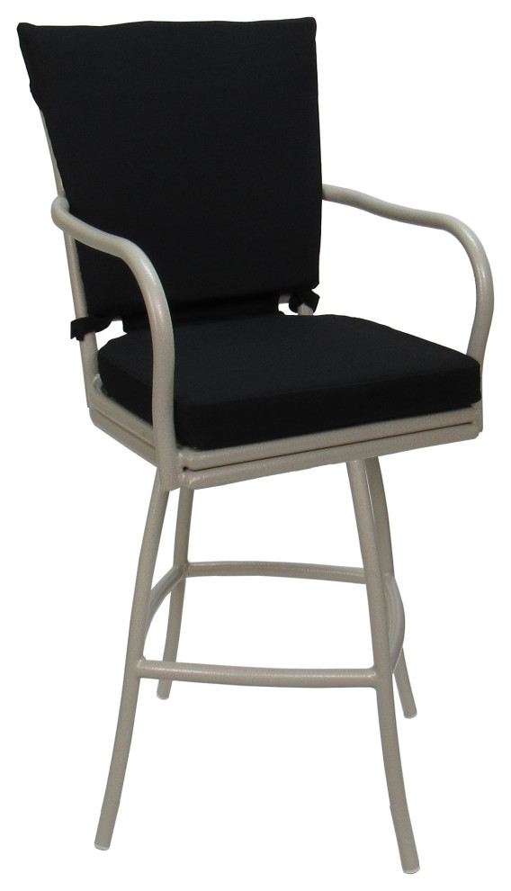 Outdoor Patio Swivel Bar Stool Ofir with Arms, 26" - Transitional ...