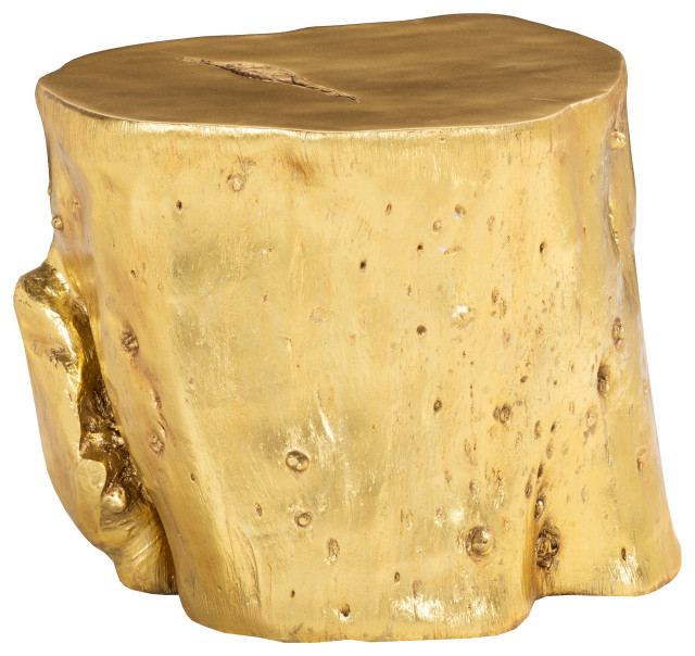 Log Stool, Silver Leaf, Large - Contemporary - Accent And Garden Stools ...