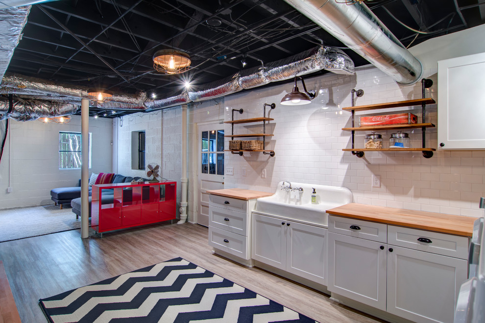 Decatur Basement - Industrial - Basement - Atlanta - by Sarah Lou Design
