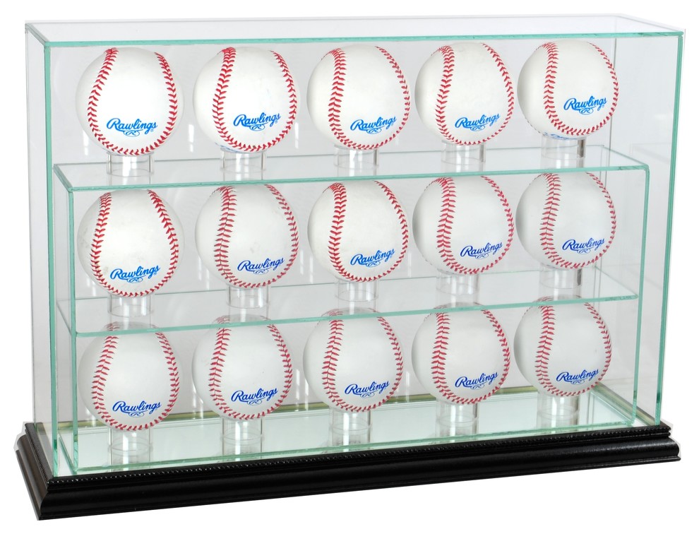 15 Baseball Upright Display Case - Traditional - Sports And Game Room ...