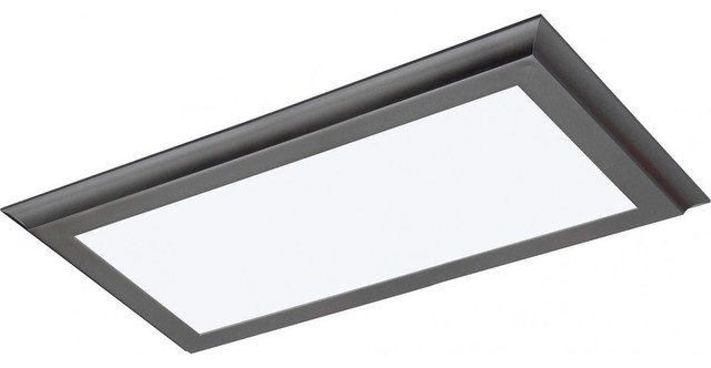 22W 12"x24" Surface Mount LED Fixture, 3K, Gun Metal, 100-277V - Modern ...