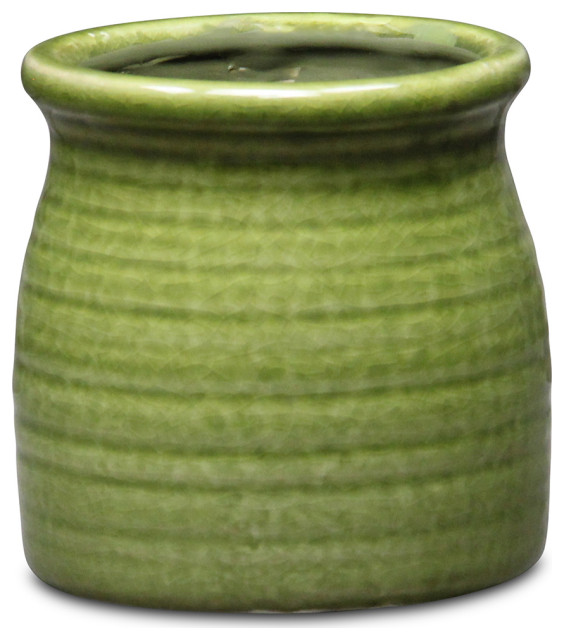 Curved Ceramic Pot - Small & Stylish - Contemporary - Indoor Pots And ...