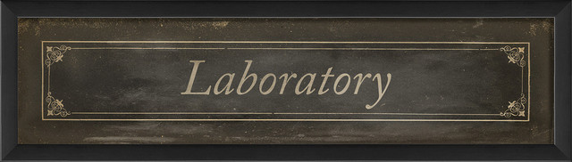 Laboratory Framed Sign - Traditional - Novelty Signs - by Art District ...