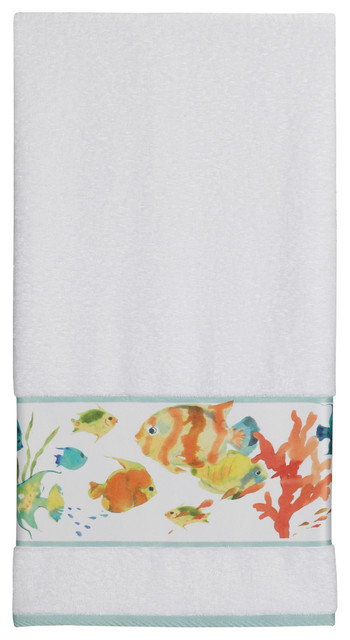 Rainbow Fish Bath Towel, 27"x52" - Beach Style - Bath Towels - by ...