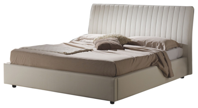 Zander Upholstered Bed, Queen - Transitional - Platform Beds - by ...